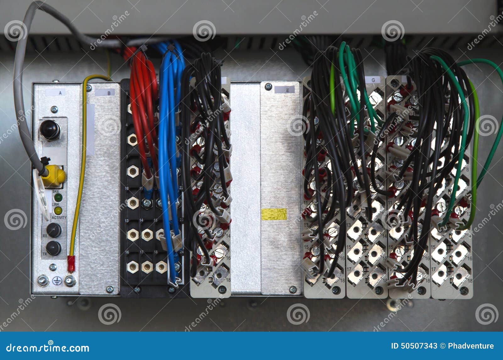 Relay Protection Device with Terminals and Wires Stock Image - Image of ...