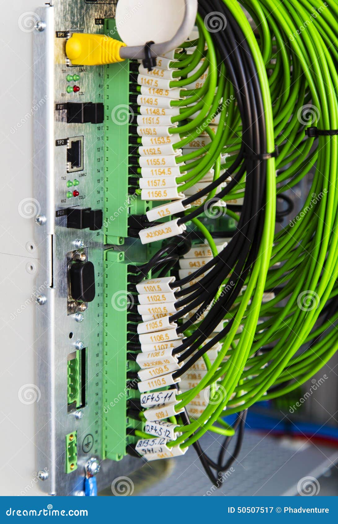 Relay Protection Device with Terminals and Wires Stock Image - Image of ...
