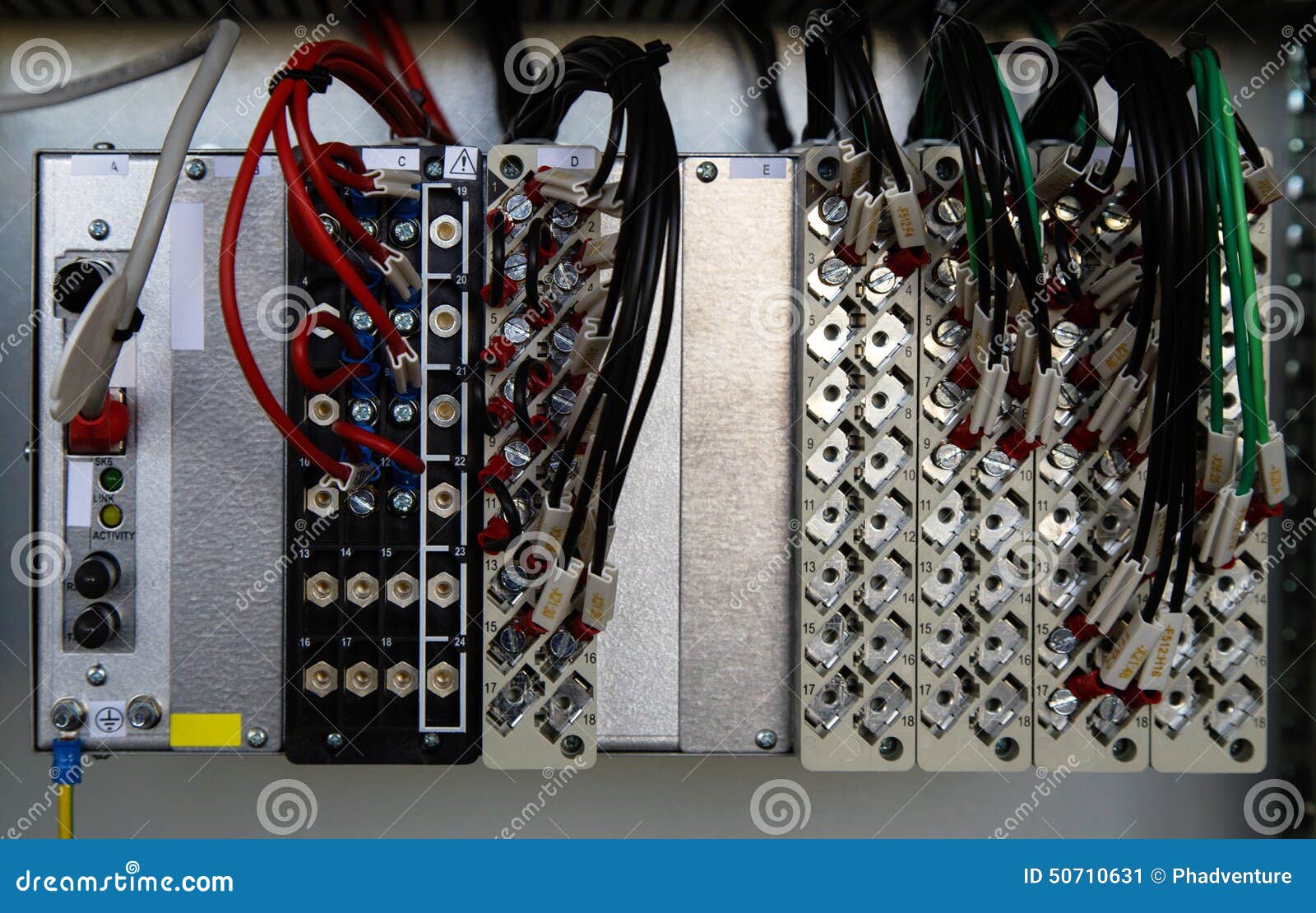 Relay Protection Device with Terminals and Wires Stock Image - Image of ...