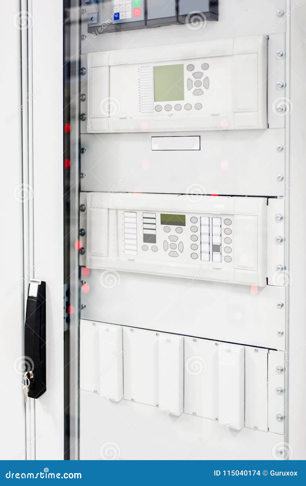 Relay Protection System. Bay Control Unit Stock Photo - Image of helmet ...