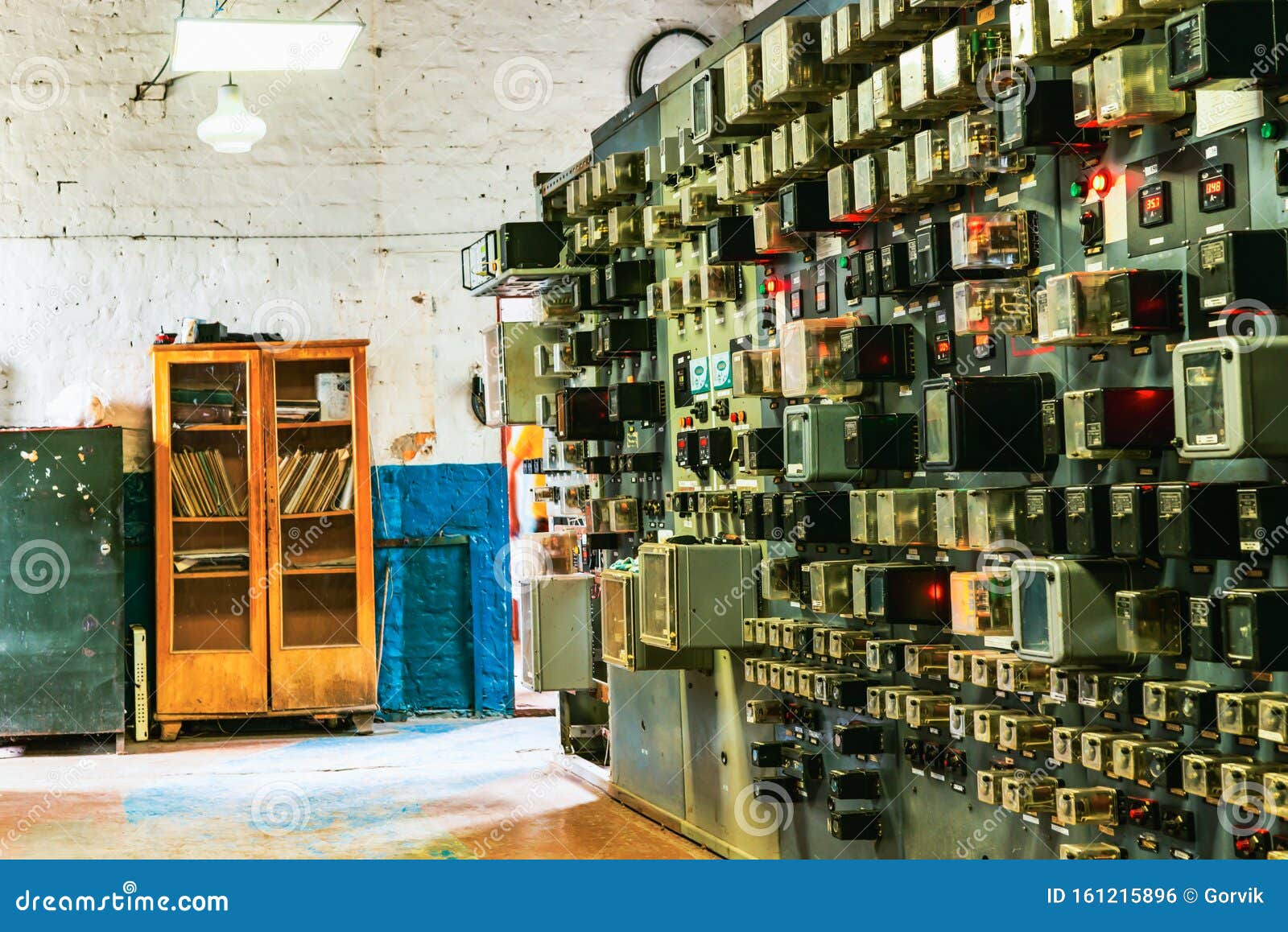 Relay Room of an Old Electrical Substation Stock Photo - Image of ...