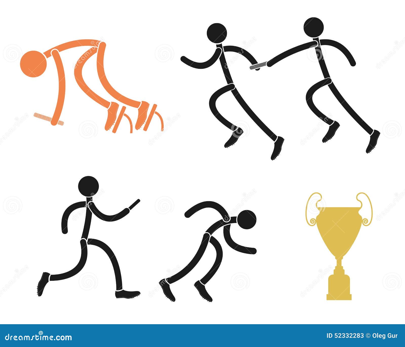Relay run stock vector. Illustration of sign, race, athlete - 52332283