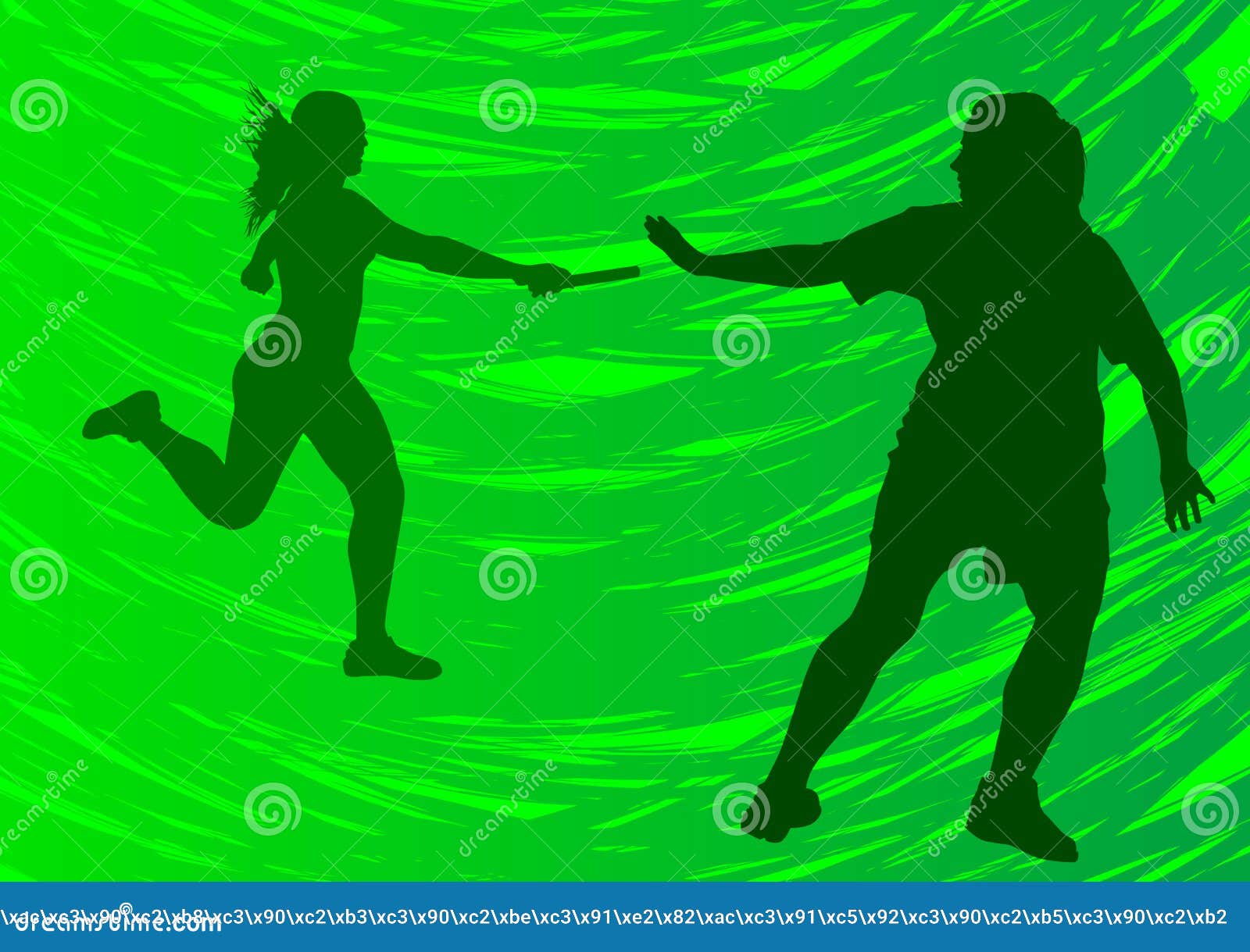 Relay sticks stock vector. Illustration of girl, olympic - 12885083