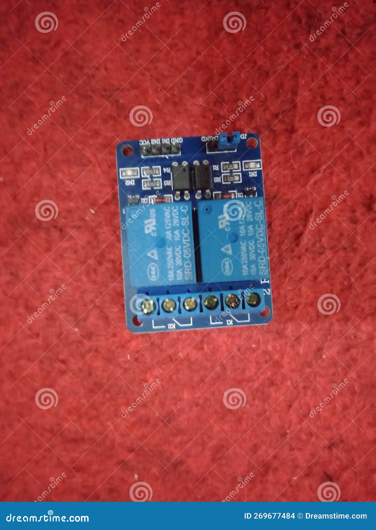 Relay two channel stock photo. Image of number, blue - 269677484