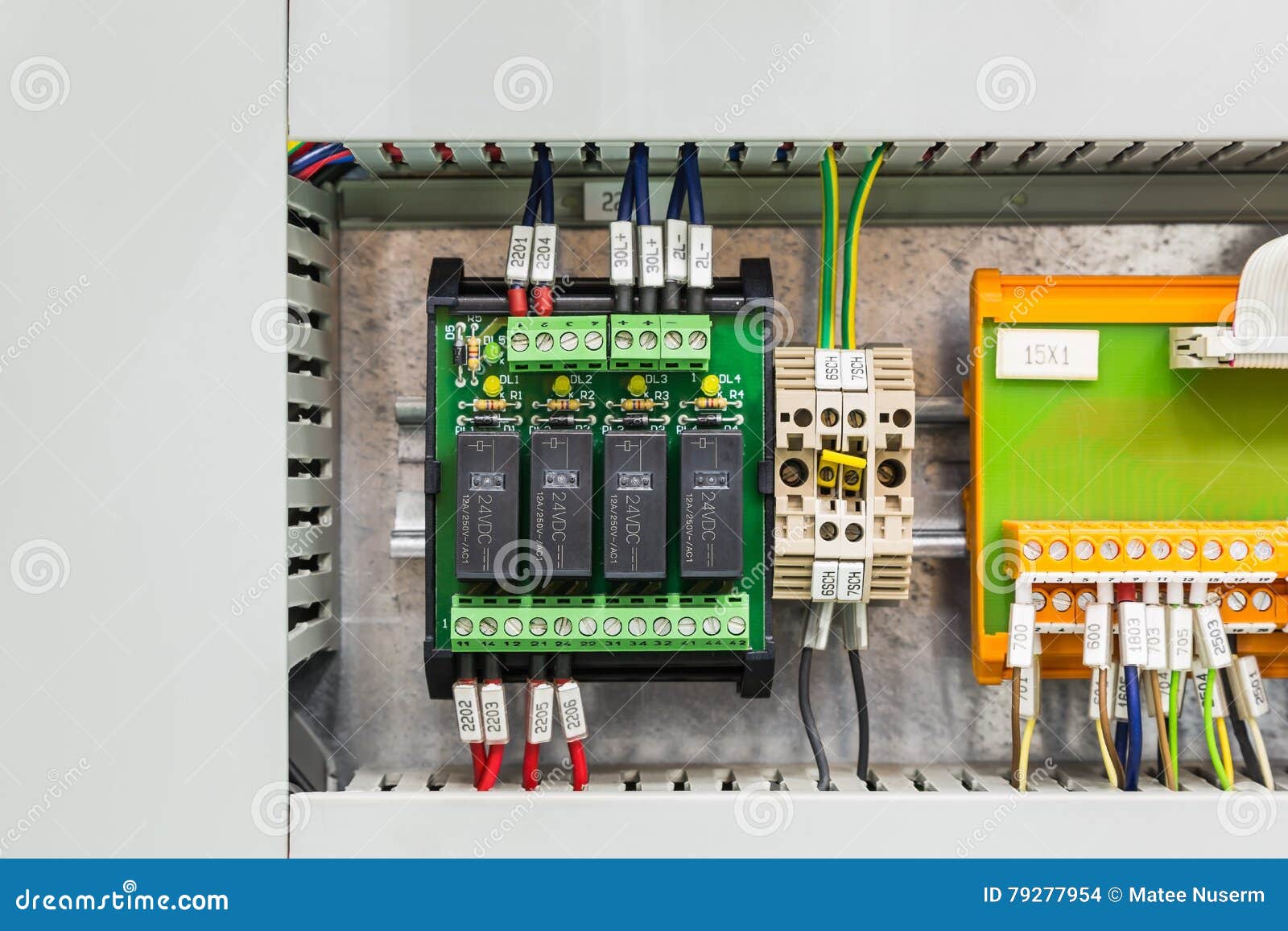 Relays Board In Control Cubicle Stock Photo - Image of circuit ...