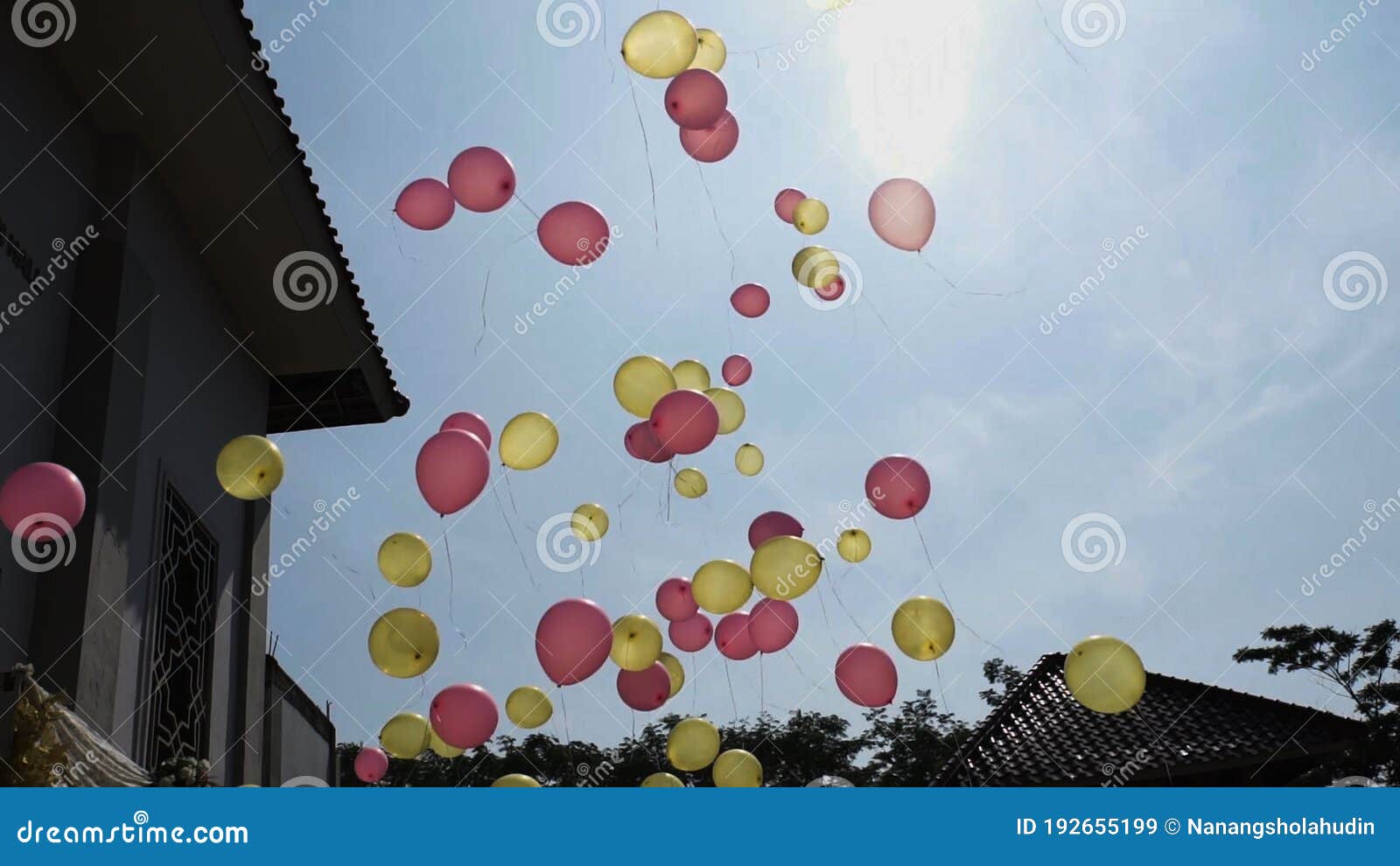 Release the Balloon into the Air Stock Image - Image of color ...