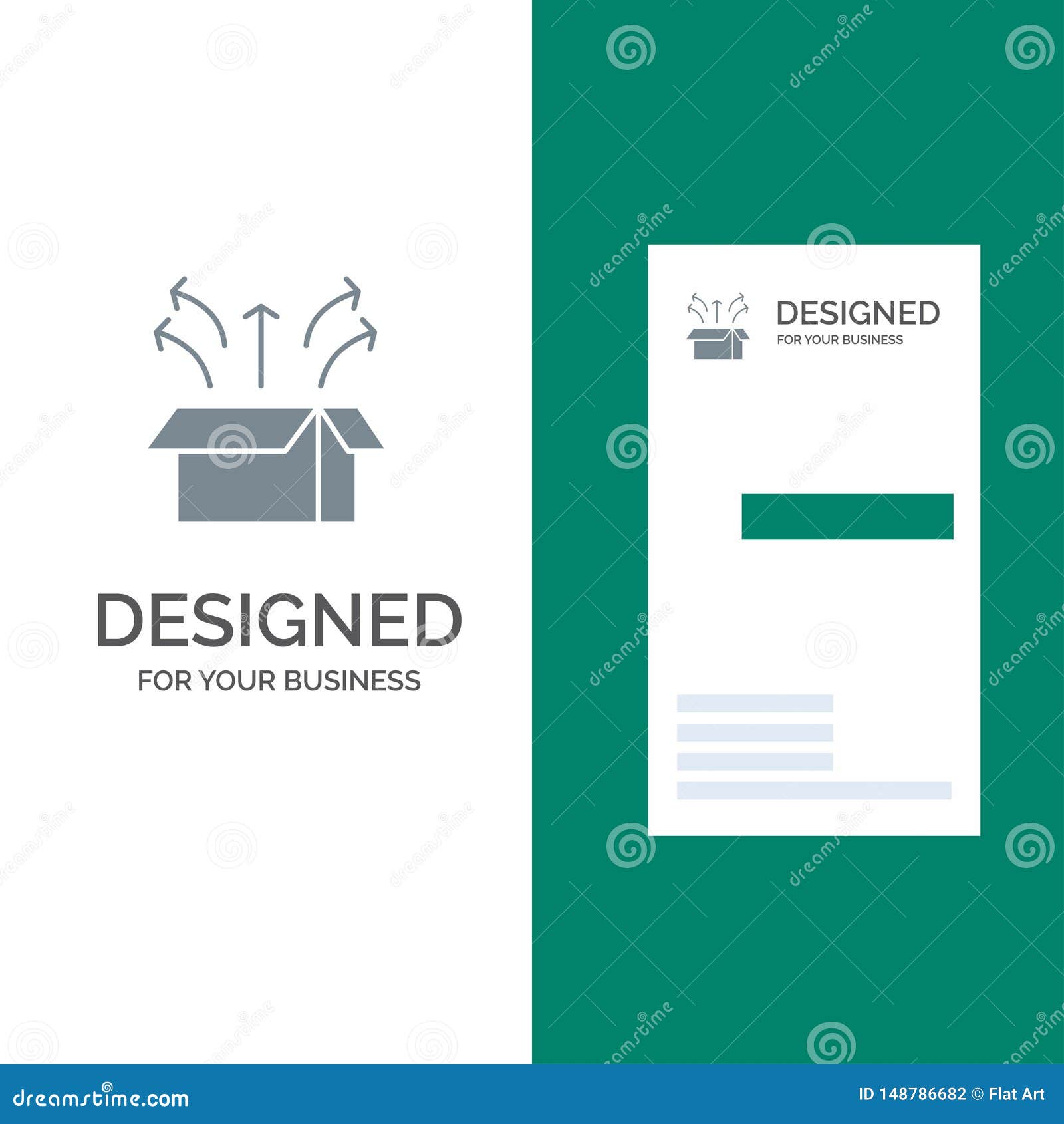 Release, Box, Launch, Open Box, Product Grey Logo Design and Business ...