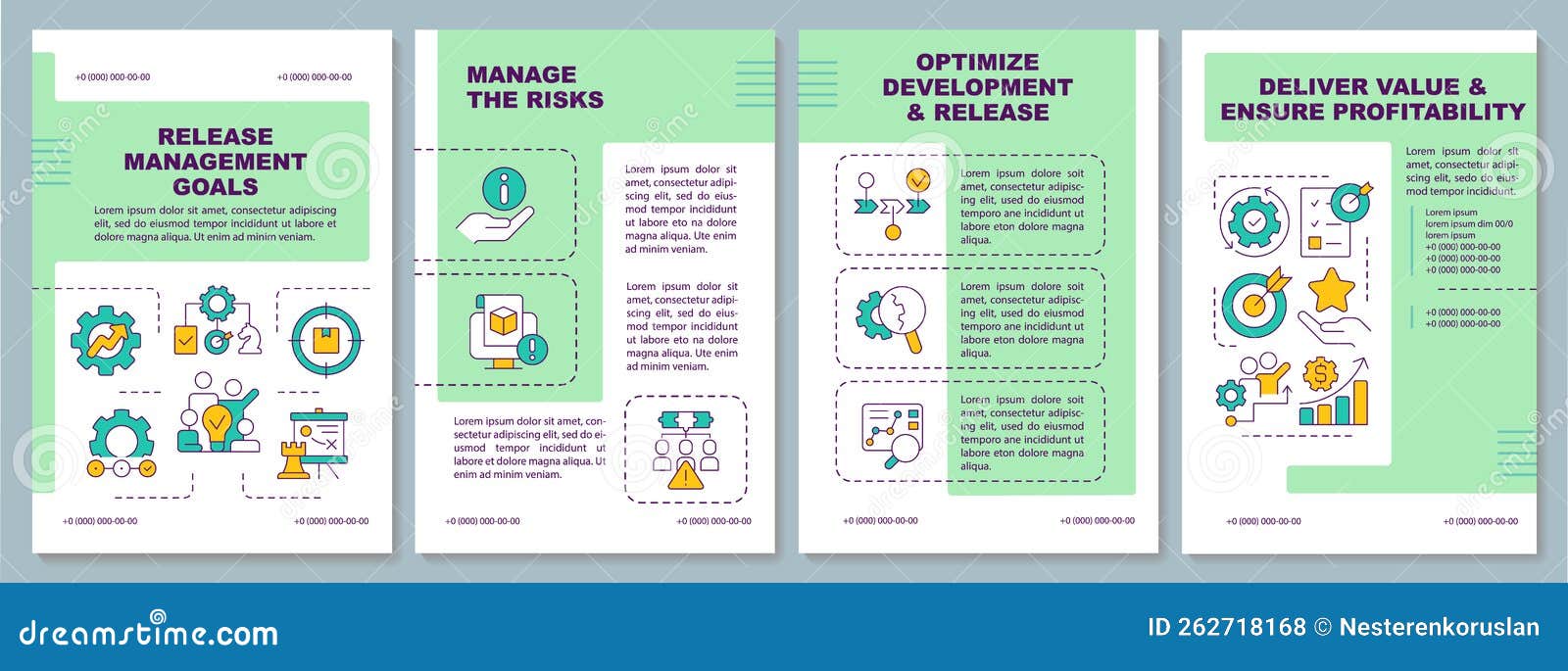 Release Management Purposes Brochure Template Stock Vector ...