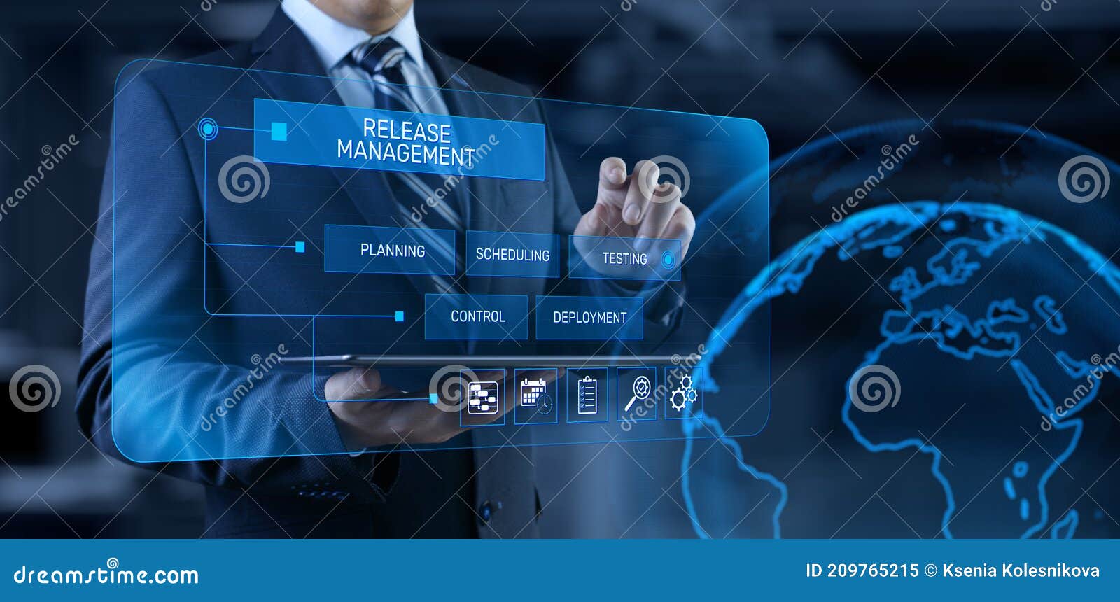 Release Management Software Development and Testing Concept Stock Image ...