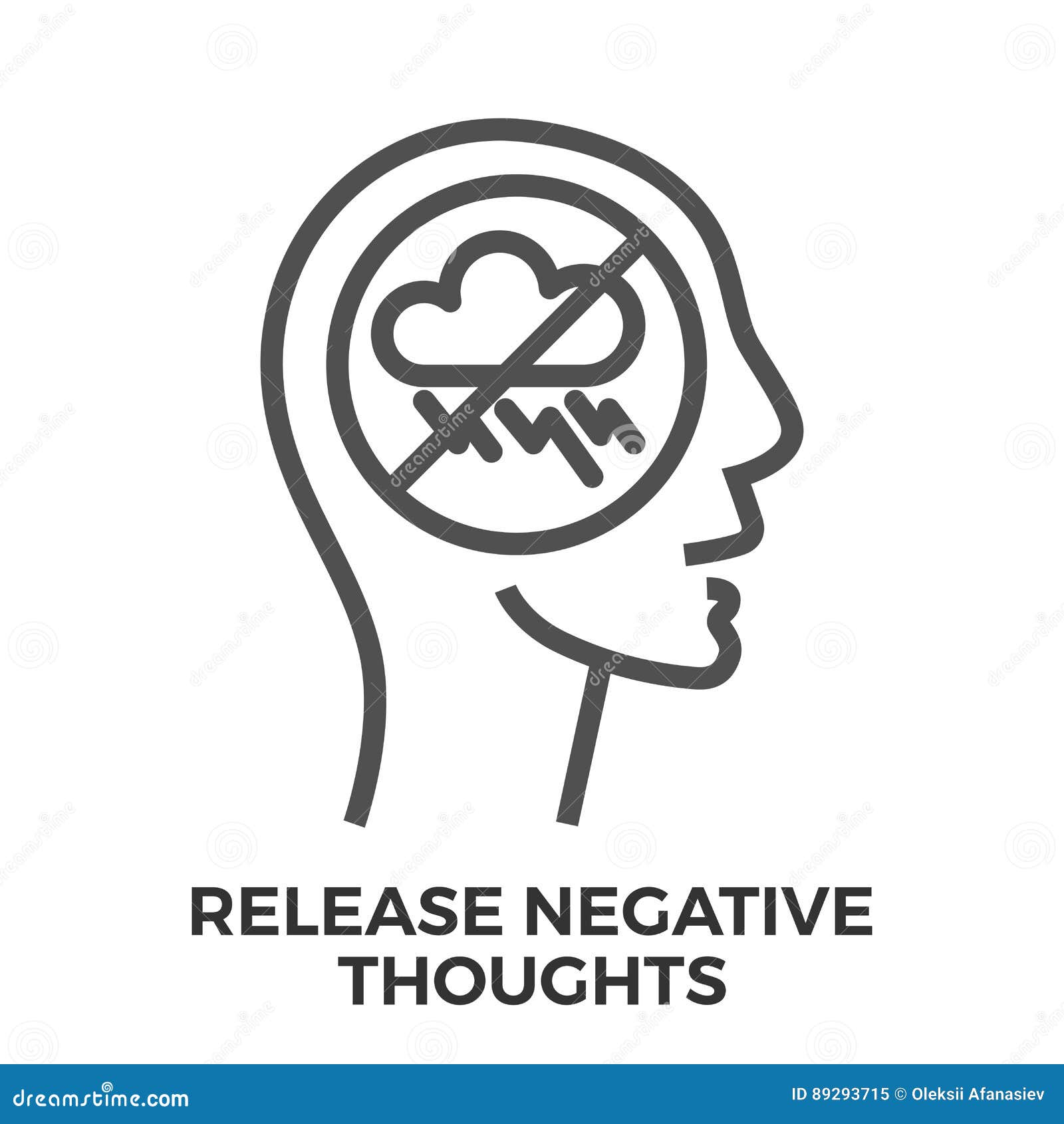 Release negative thoughts stock vector. Illustration of people - 89293715
