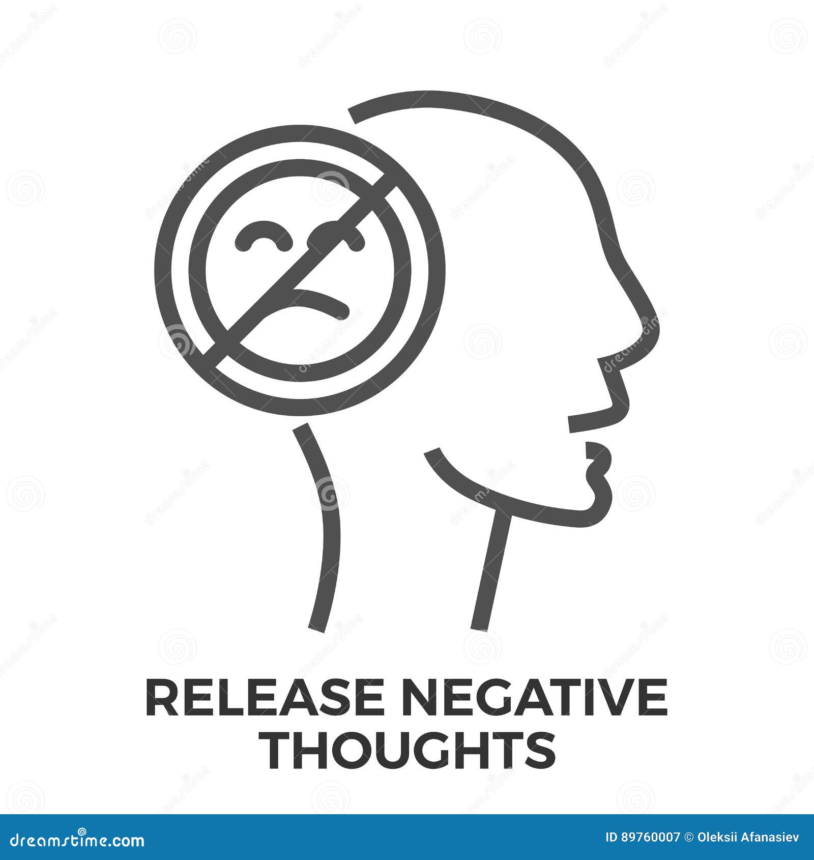 Release negative thoughts stock vector. Illustration of negative - 89760007