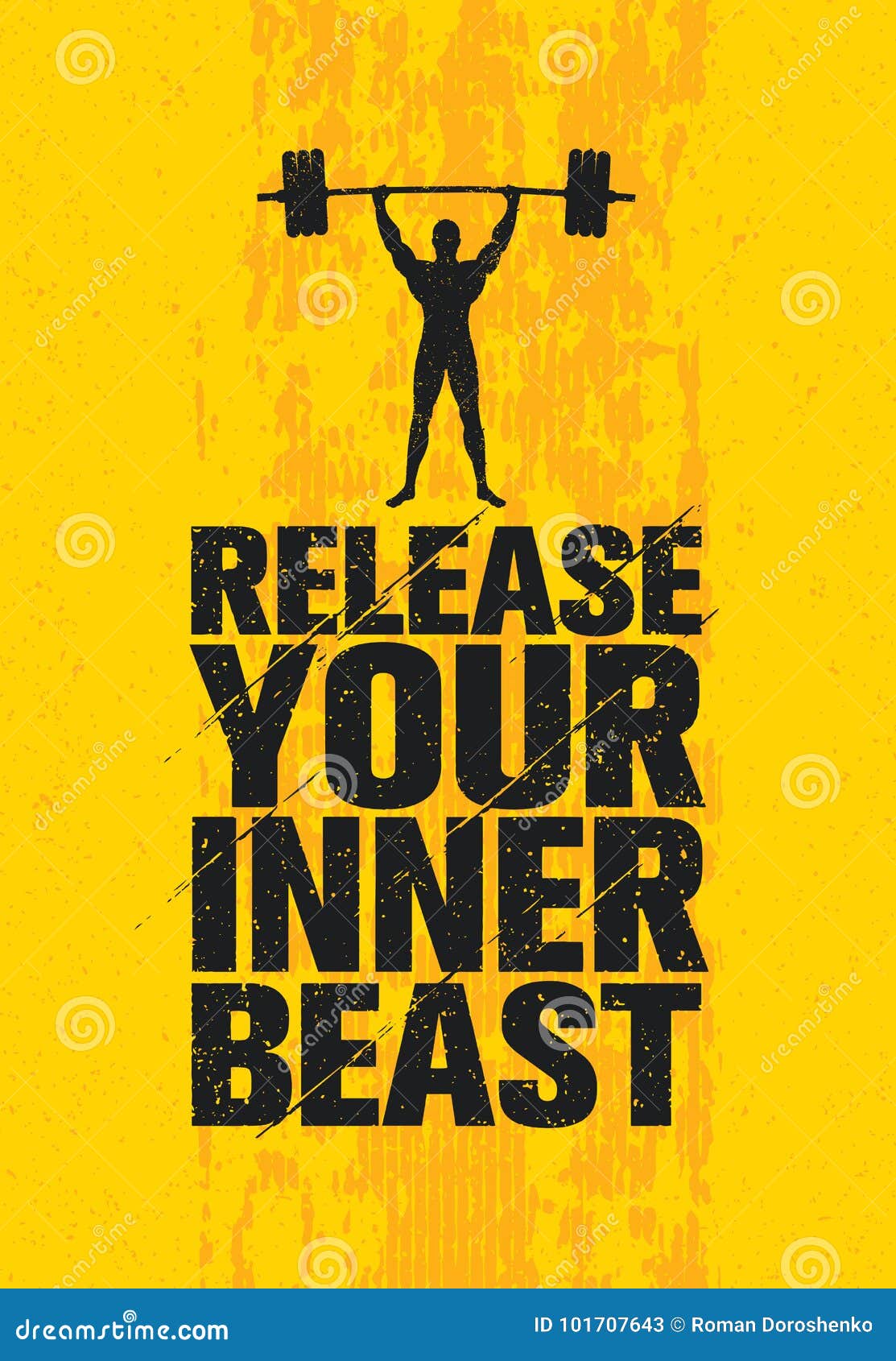 Release Your Inner Beast. Workout and Fitness Gym Design Element ... Release Your Inner Beast. Workout and Fitness Gym Design Element ...