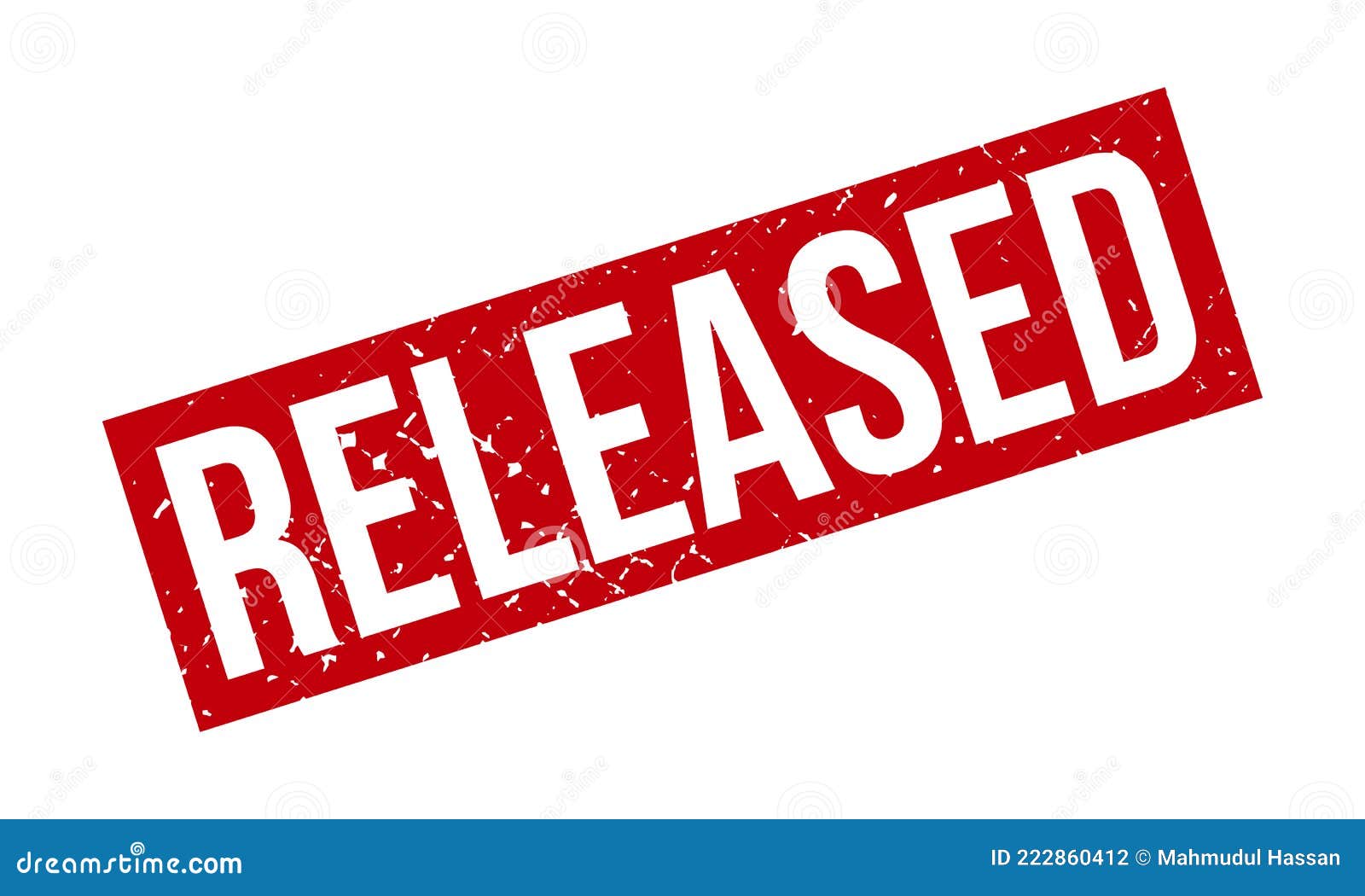 Released Rubber Stamp. Red Released Rubber Grunge Stamp Seal Vector ...