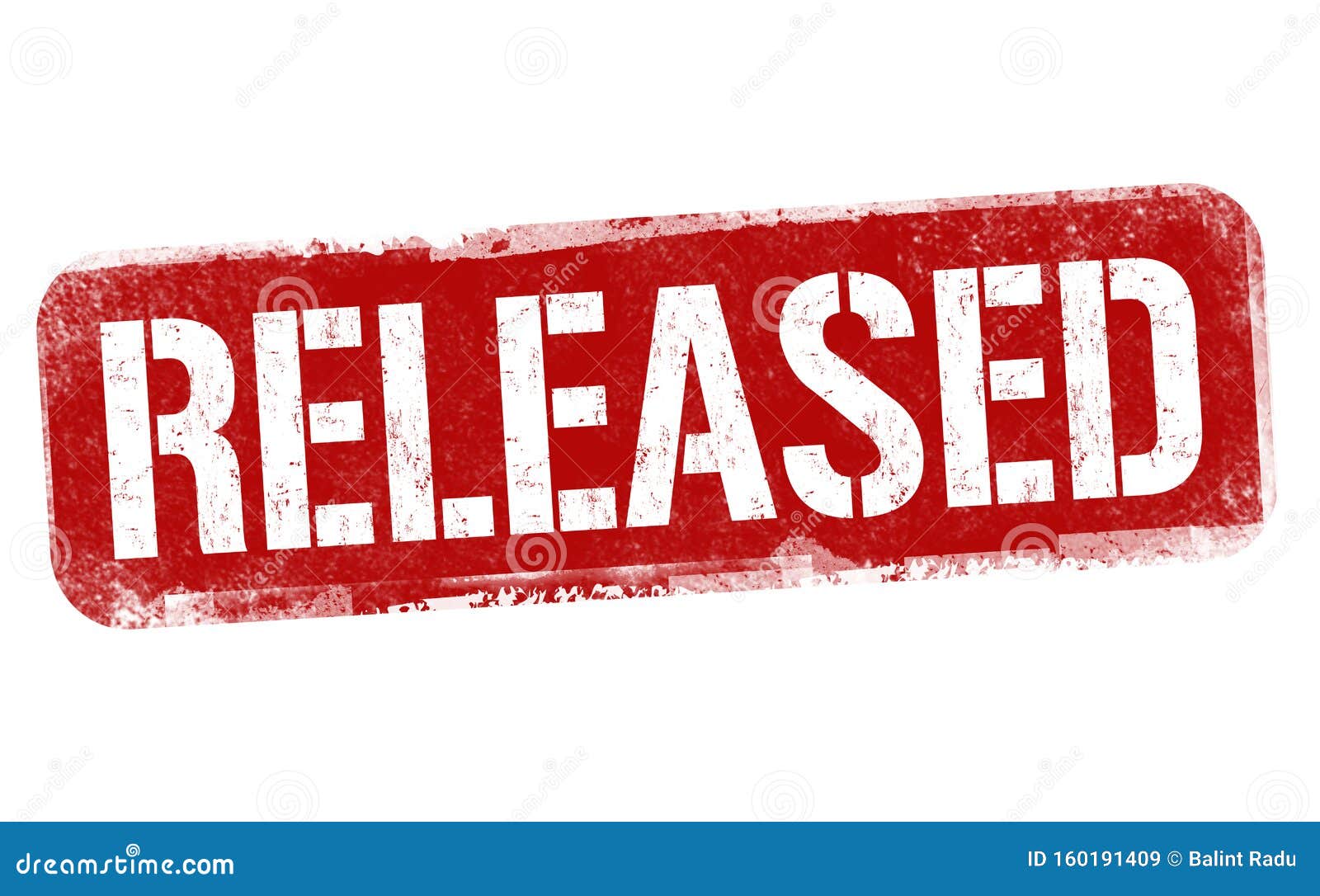Released sign or stamp stock vector. Illustration of label - 160191409