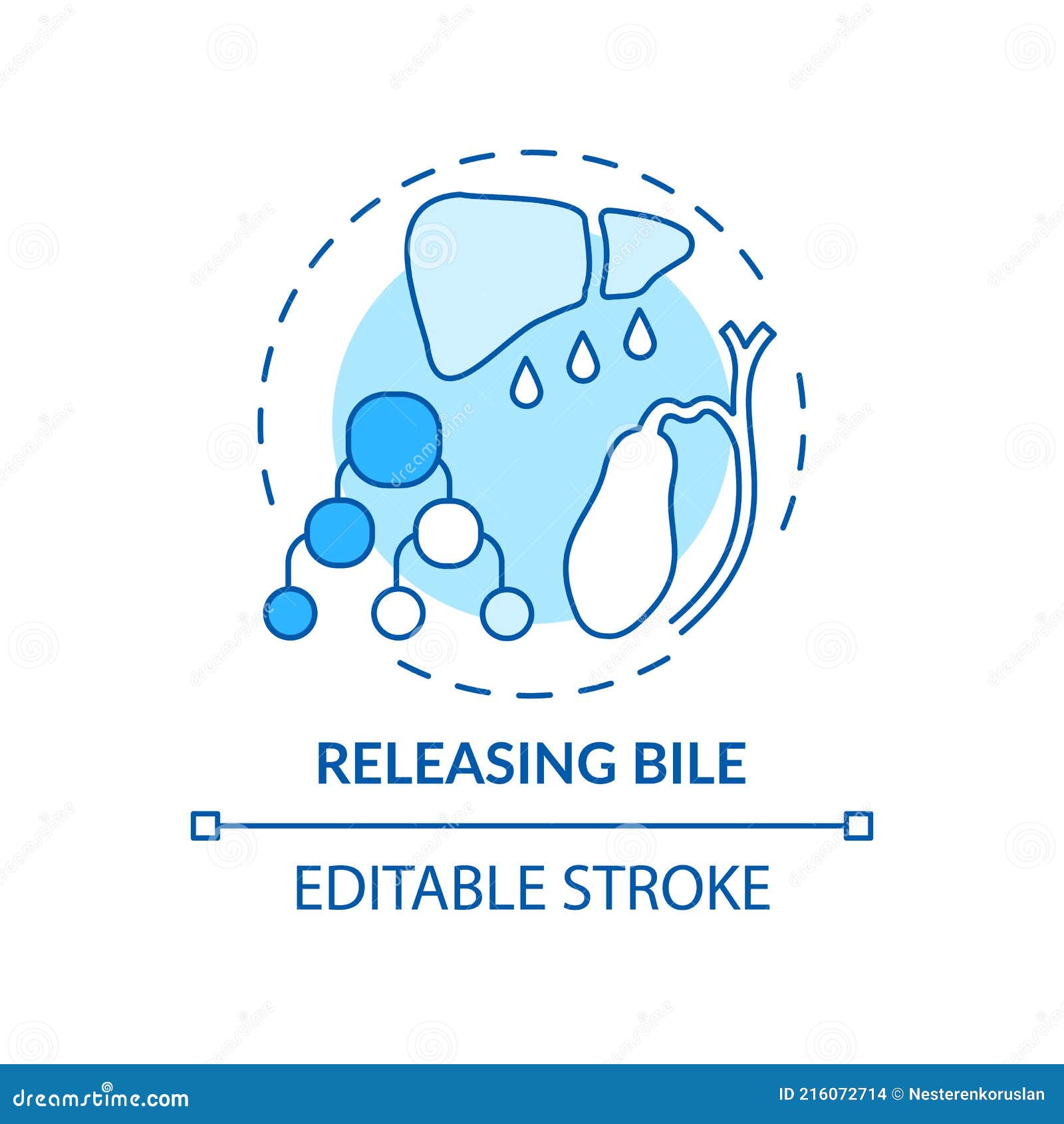 Releasing Bile Concept Icon Stock Vector - Illustration of virus ...