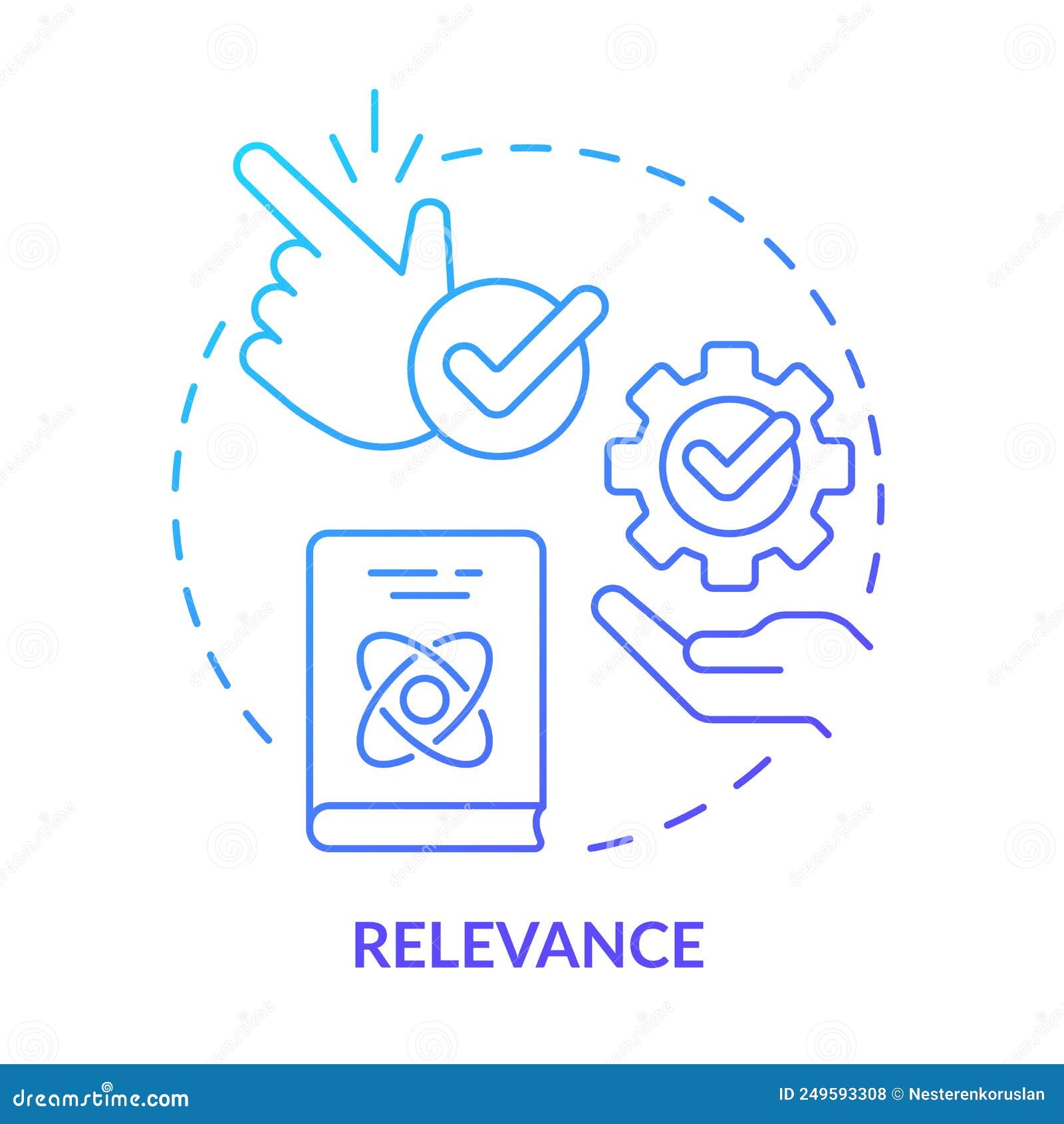Relevance Blue Gradient Concept Icon Stock Vector - Illustration of ...
