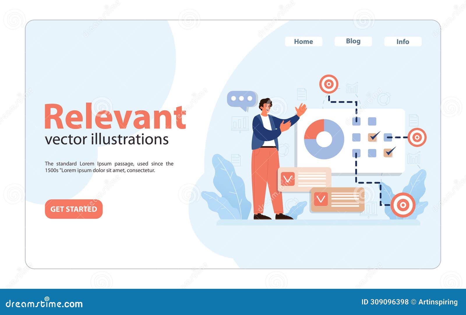 Relevance in Goal-setting Displayed. Flat Vector Illustration Stock ...