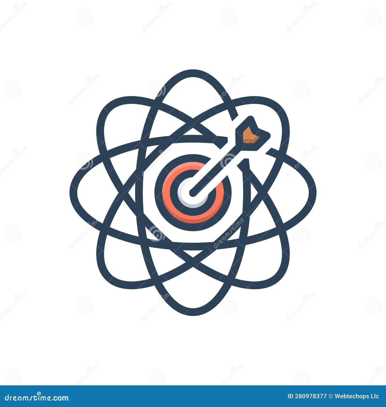 Color Illustration Icon for Relevance, Relevancy and Nuclear Stock ...