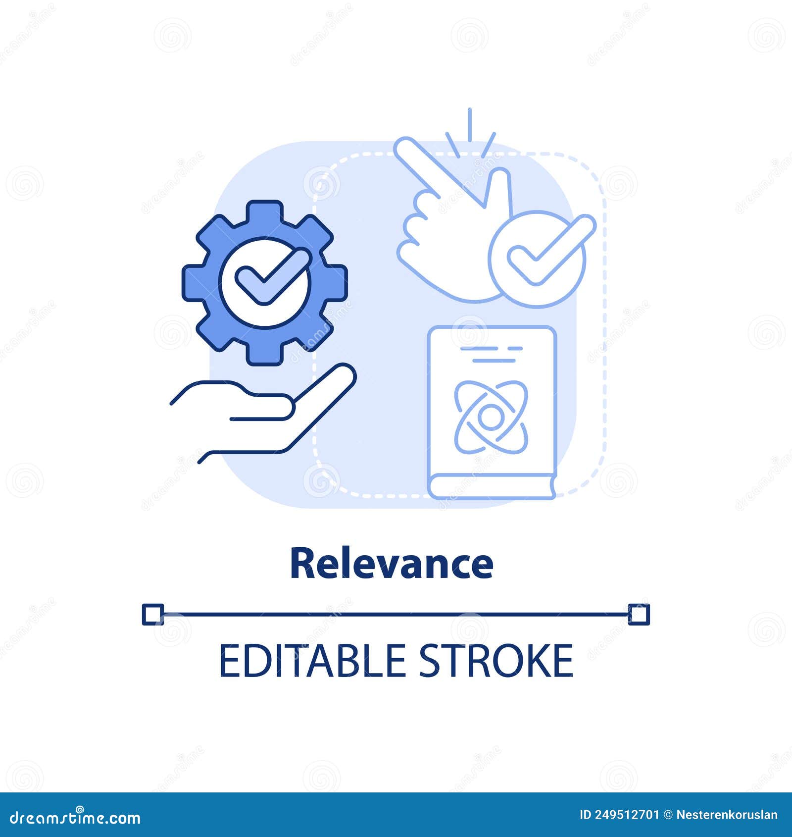 Relevance Light Blue Concept Icon Stock Vector - Illustration of logo ...