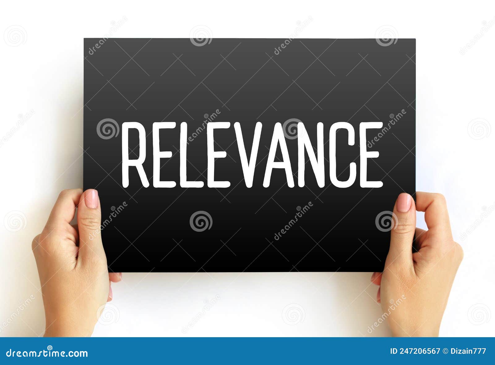Relevance Text on Card, Concept Background Stock Image - Image of ...