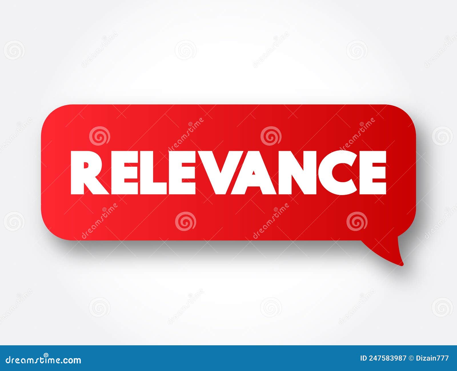 Relevance Text Message Bubble, Concept Background Stock Illustration ...