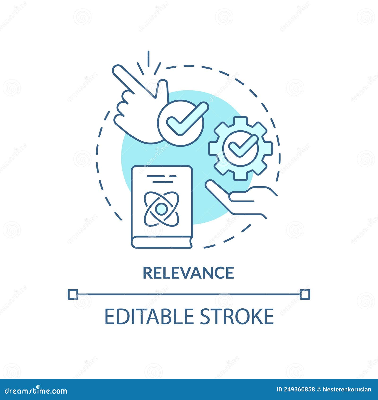 Relevance Turquoise Concept Icon Stock Vector - Illustration of ...