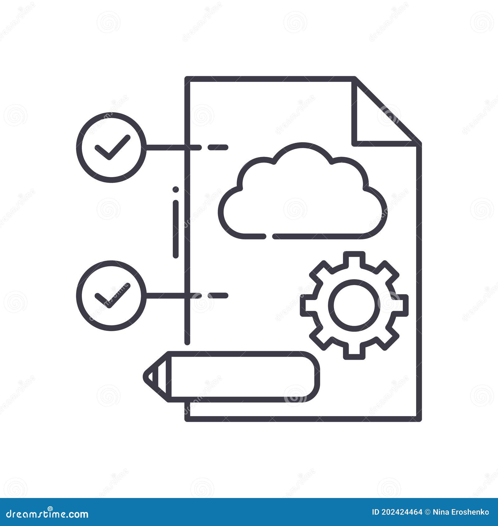 Relevant Information Icon, Linear Isolated Illustration, Thin Line ...