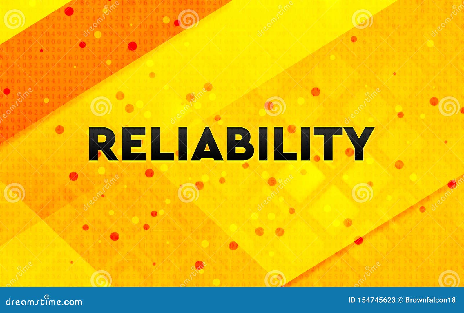 Reliability Abstract Digital Banner Yellow Background Stock ...