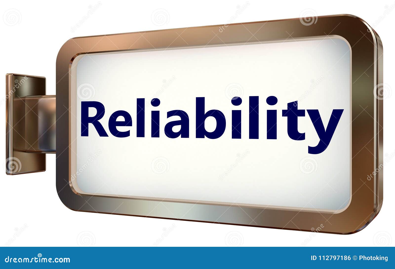 Reliability on Billboard Background Stock Illustration - Illustration ...