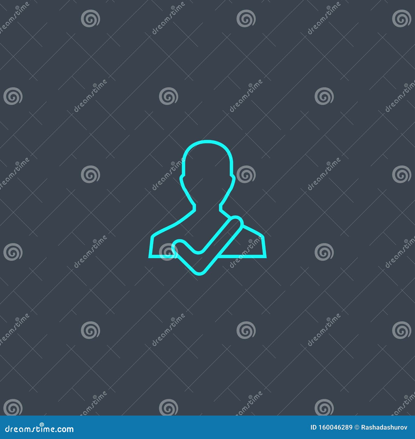 Reliability Concept Blue Line Icon Stock Vector - Illustration of line ...