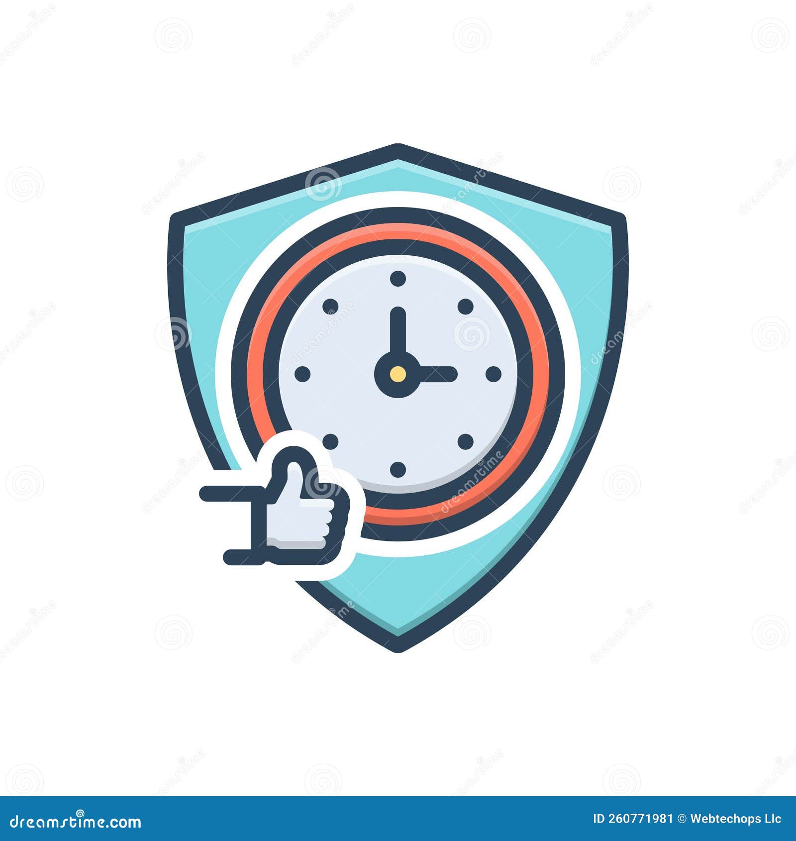 Color Illustration Icon for Reliability, Convincement and Honesty Stock ...