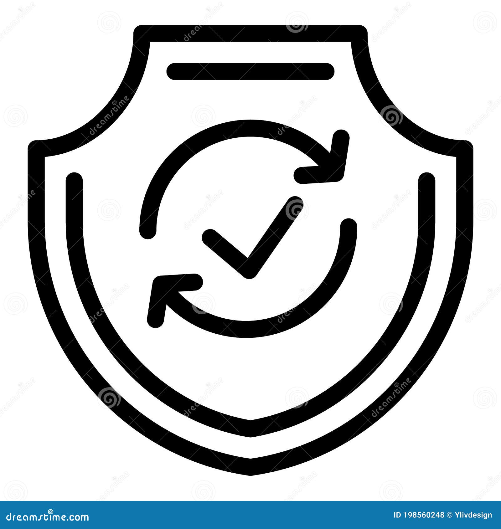 Reliability Icon, Outline Style Stock Vector - Illustration of service ...