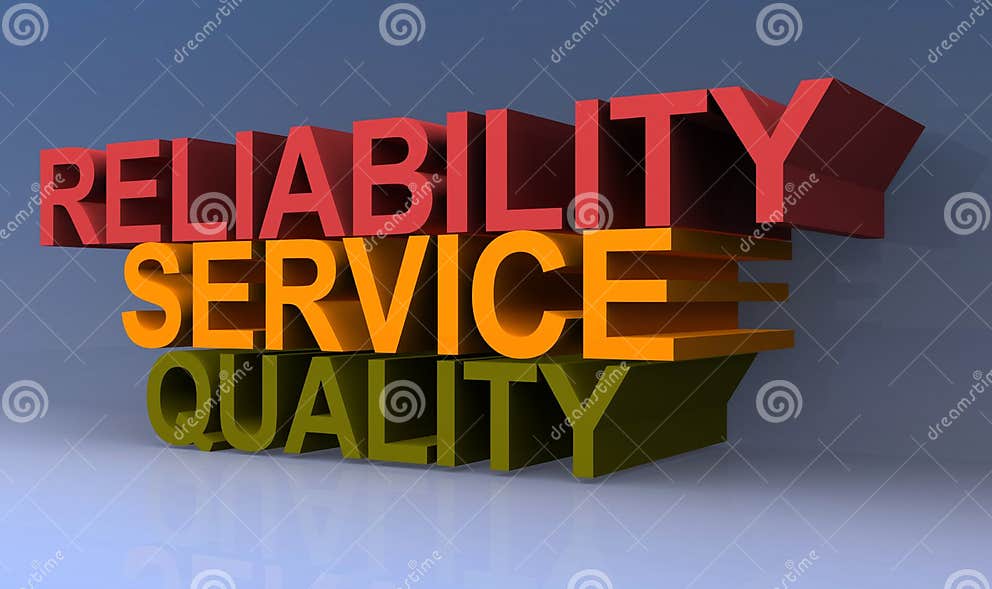 Reliability Service and Quality Stock Illustration - Illustration of ...