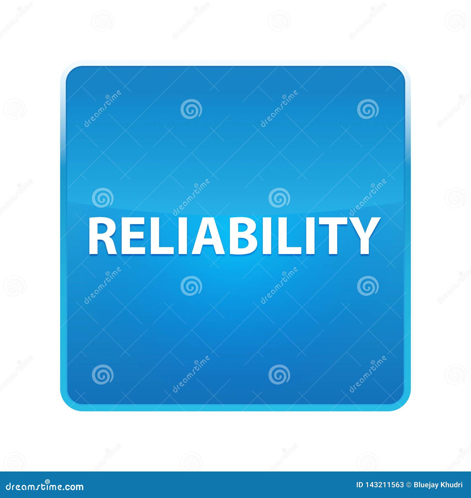 Reliability Shiny Blue Square Button Stock Illustration - Illustration ...