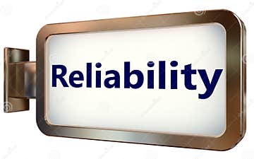Reliability on Billboard Background Stock Illustration - Illustration ...