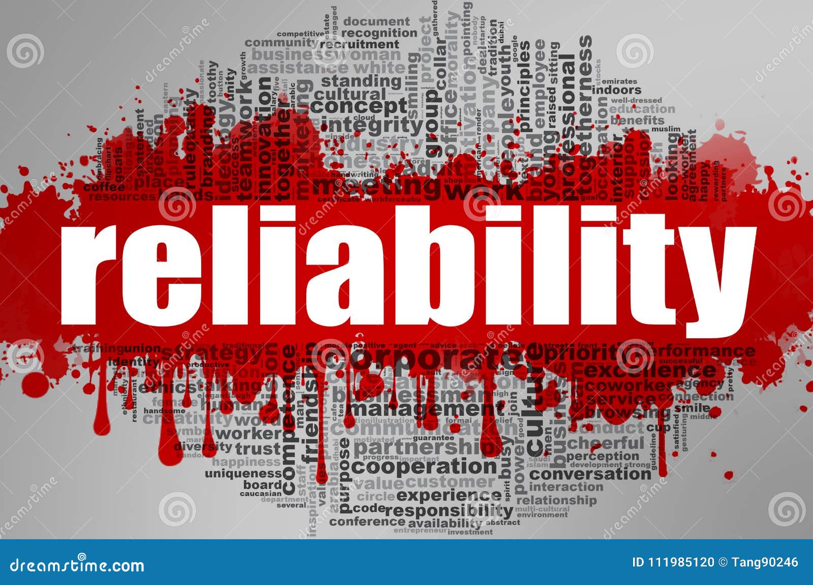 Reliability word cloud stock illustration. Illustration of typography ...