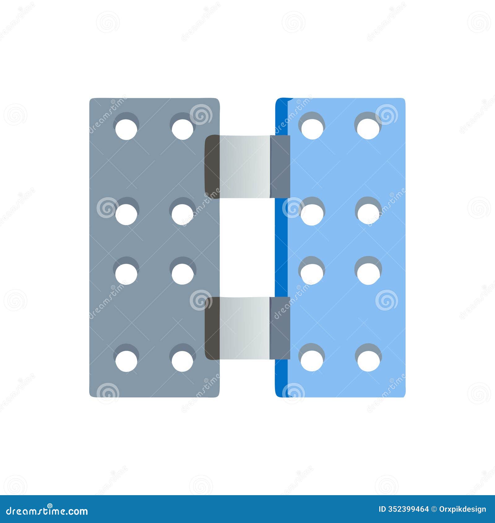 Reliable Gate Hinge for Enhanced Security Stock Illustration ...