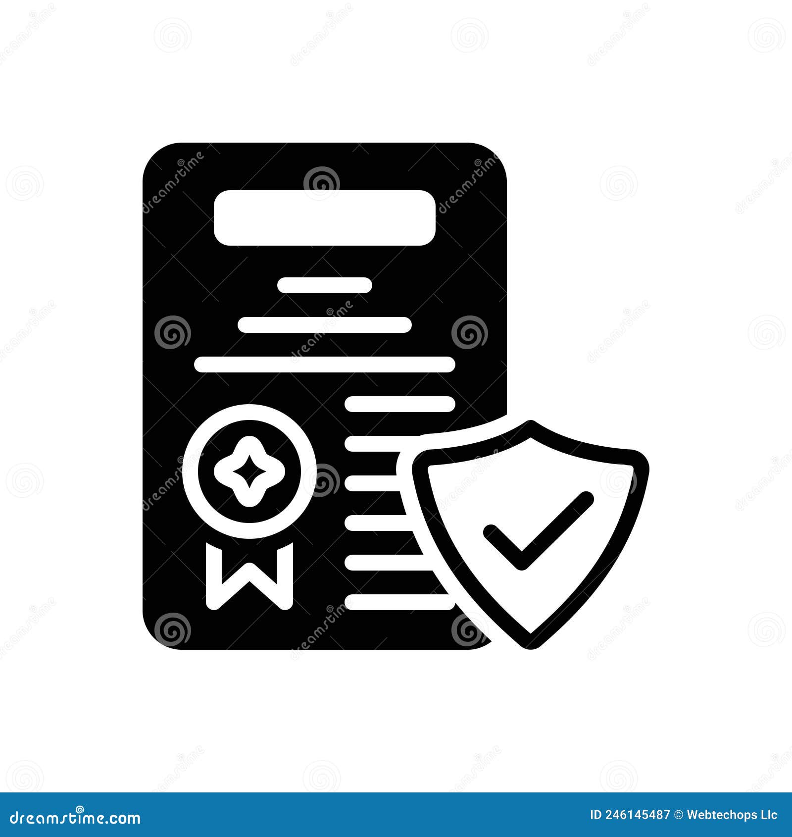 Black Solid Icon for Reliable, Credible and Dependable Stock Vector ...