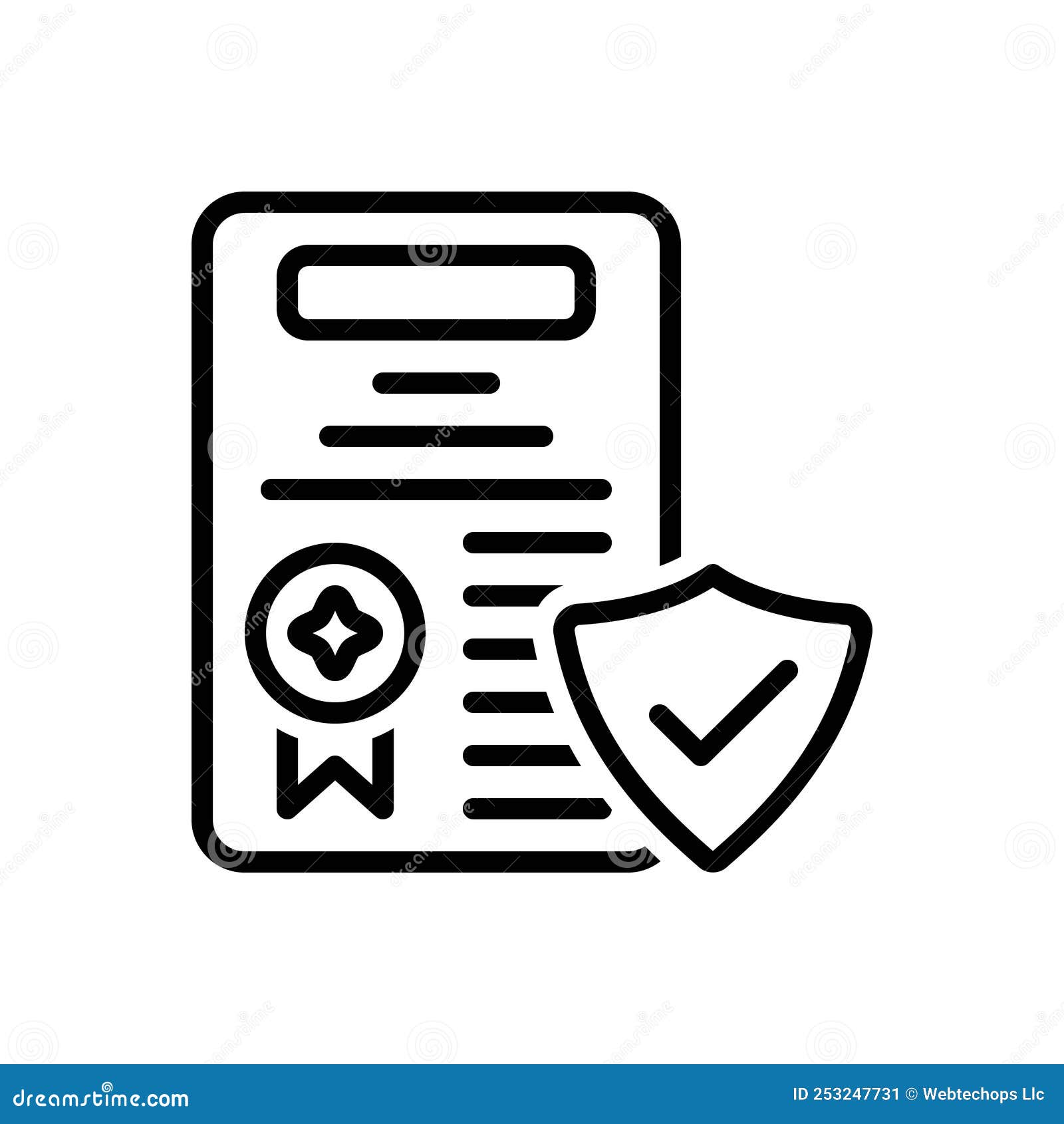 Black Line Icon for Reliable, Credible and Dependable Stock Vector ...