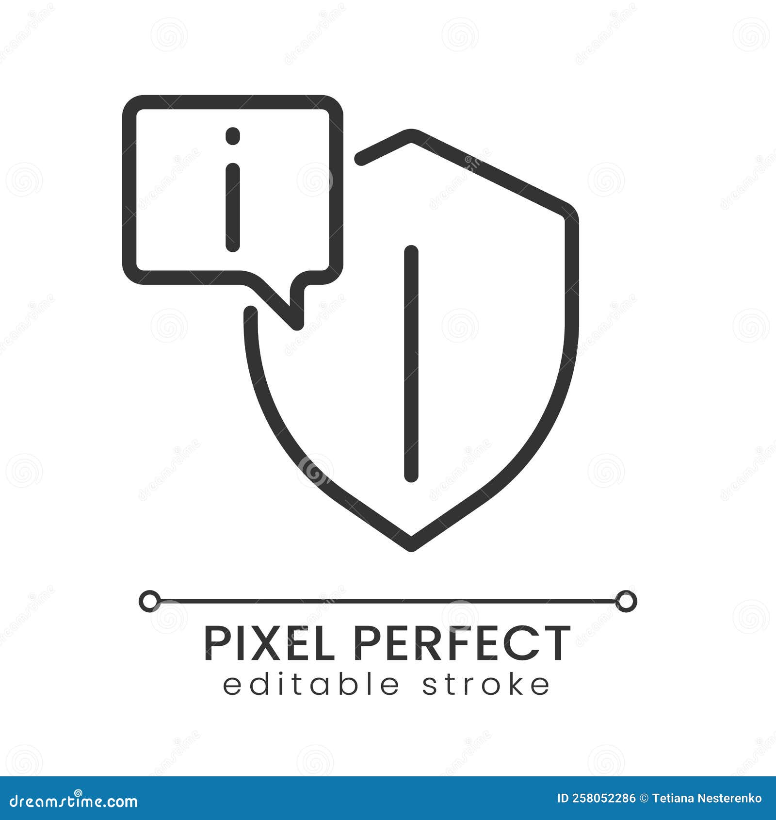Reliable Information Pixel Perfect Linear Icon Stock Vector ...