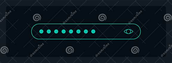 Reliable Password Input UI Element Template Stock Vector - Illustration ...