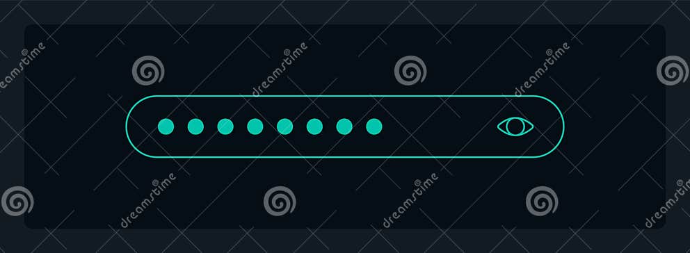 Reliable Password Input UI Element Template Stock Vector - Illustration ...