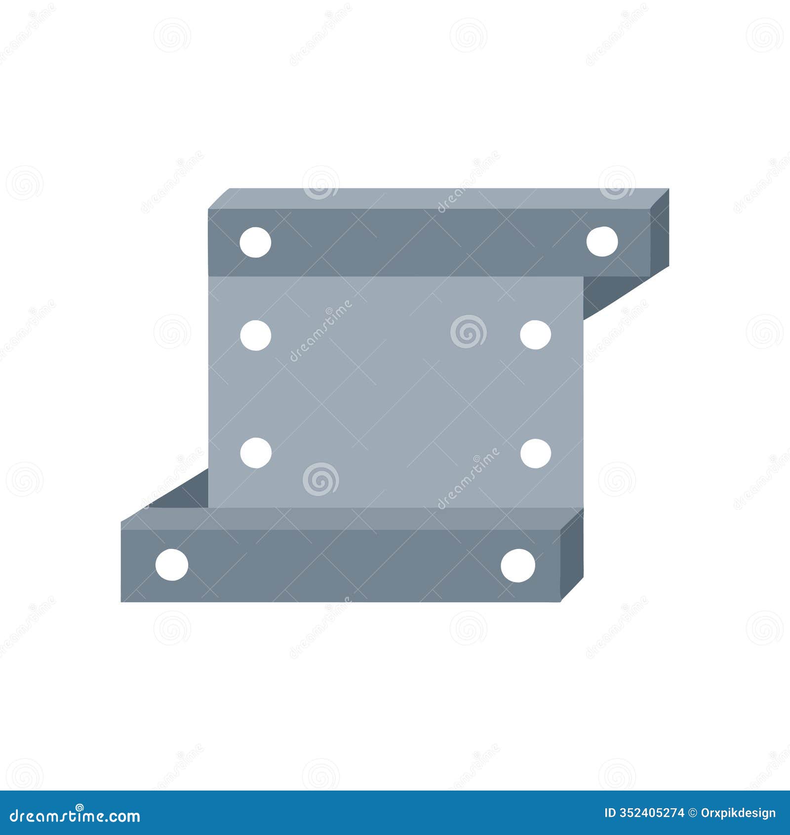 Reliable Steel Bracket Icon for Structural Support Stock Illustration ...
