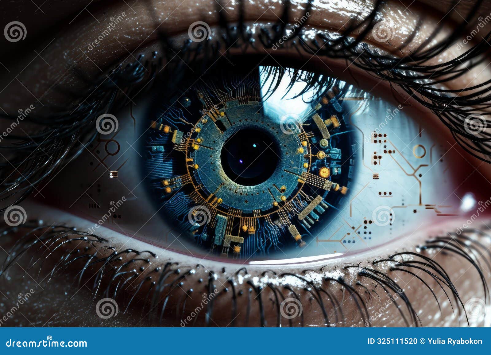 Reliable Technology Digital Eye. Generate Ai Stock Photo - Image of ...