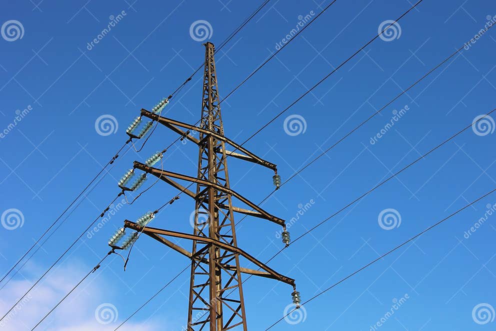 Reliance Power Lines with Cables. Stock Photo - Image of industry ...