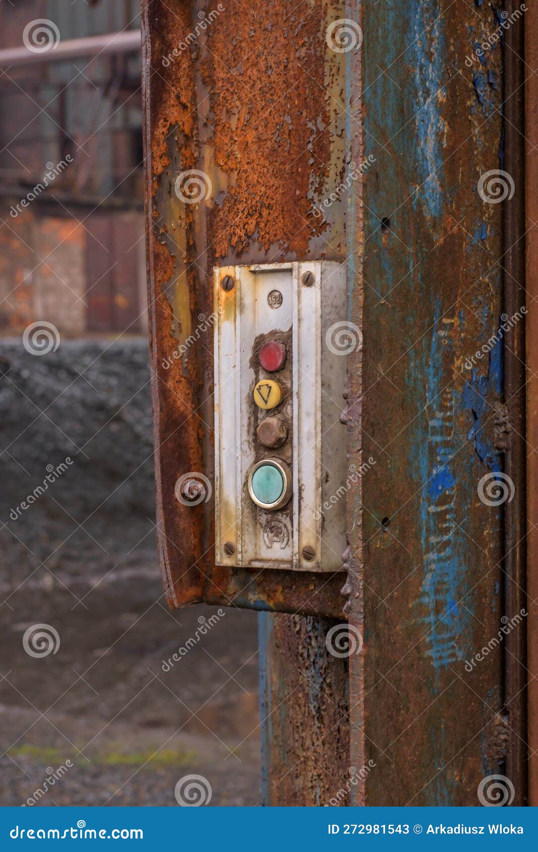 A Relic Control Panel of an Industrial, No Longer Working Elevator ...