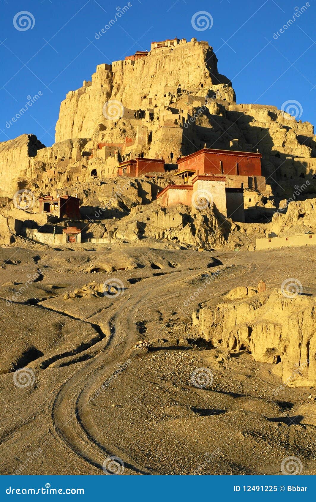 Relics of an Ancient Tibetan Castle Stock Image - Image of palace ...