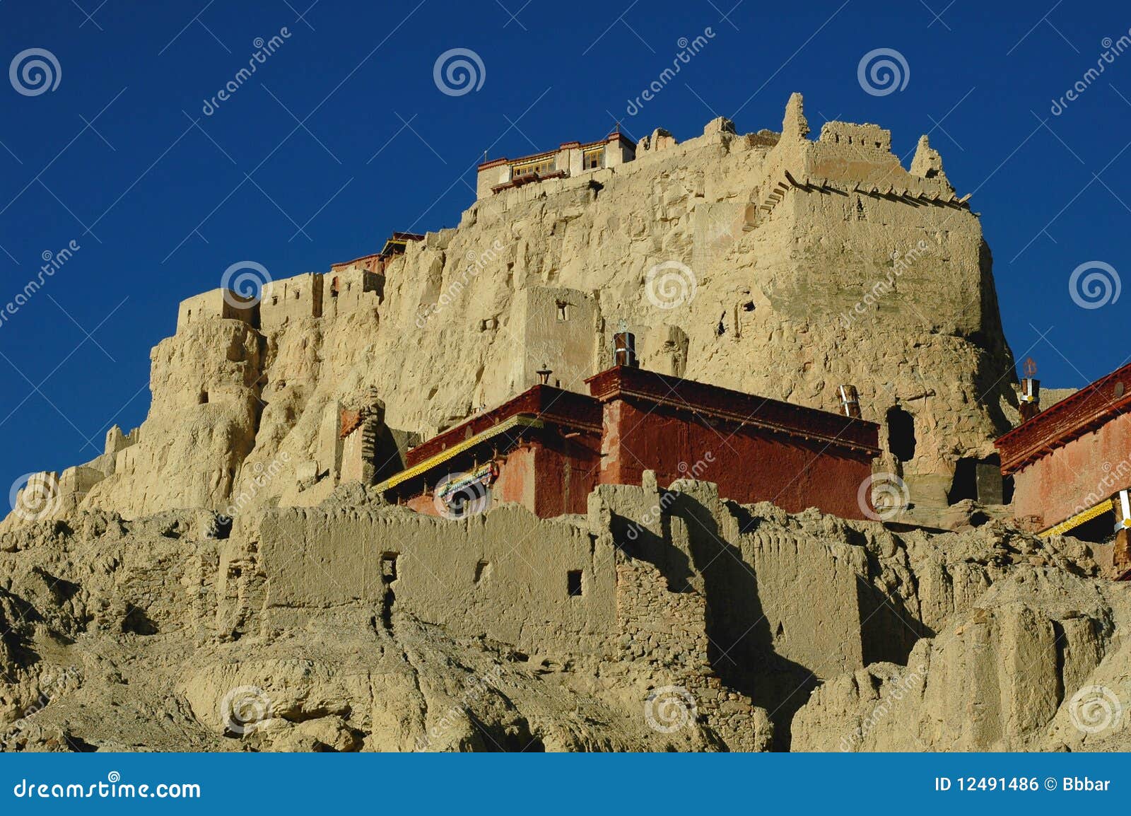 Relics of an Ancient Tibetan Castle Stock Photo - Image of arts, tibet ...