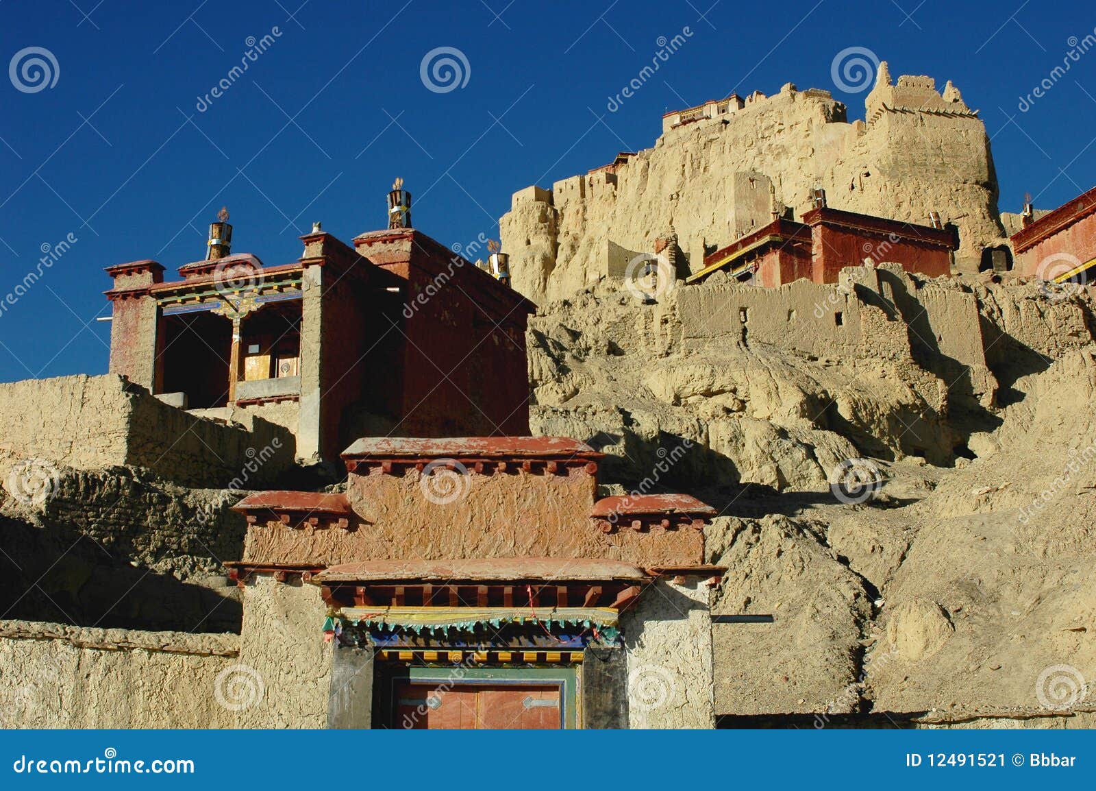 Relics of an Ancient Tibetan Castle Stock Image - Image of ruins ...