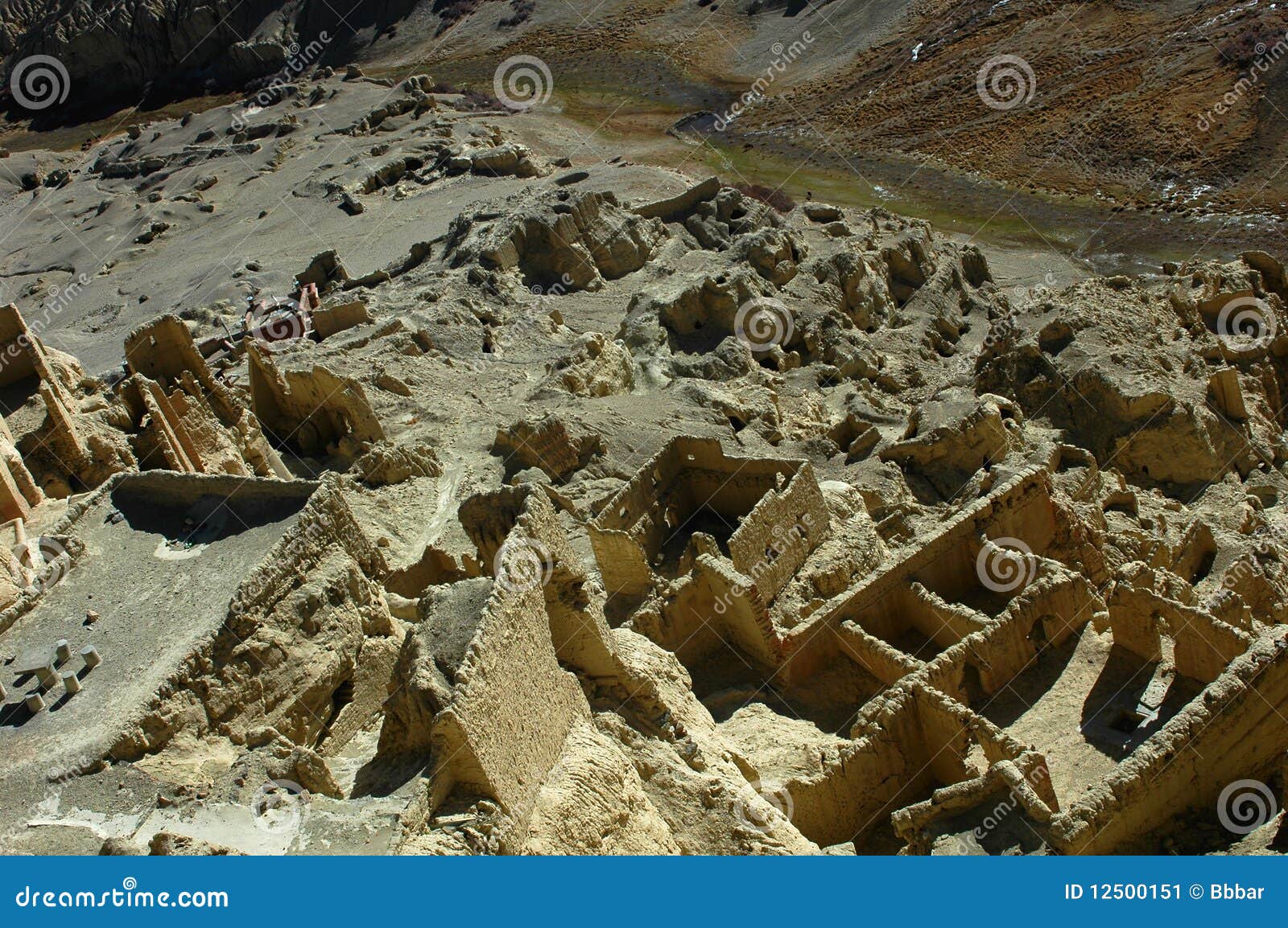 Relics of an Ancient Tibetan Castle Stock Image - Image of tibet, arts ...
